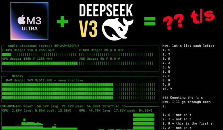 How Fast is Mac Studio M3 Ultra Running the New DeepSeek V3 LLM ...